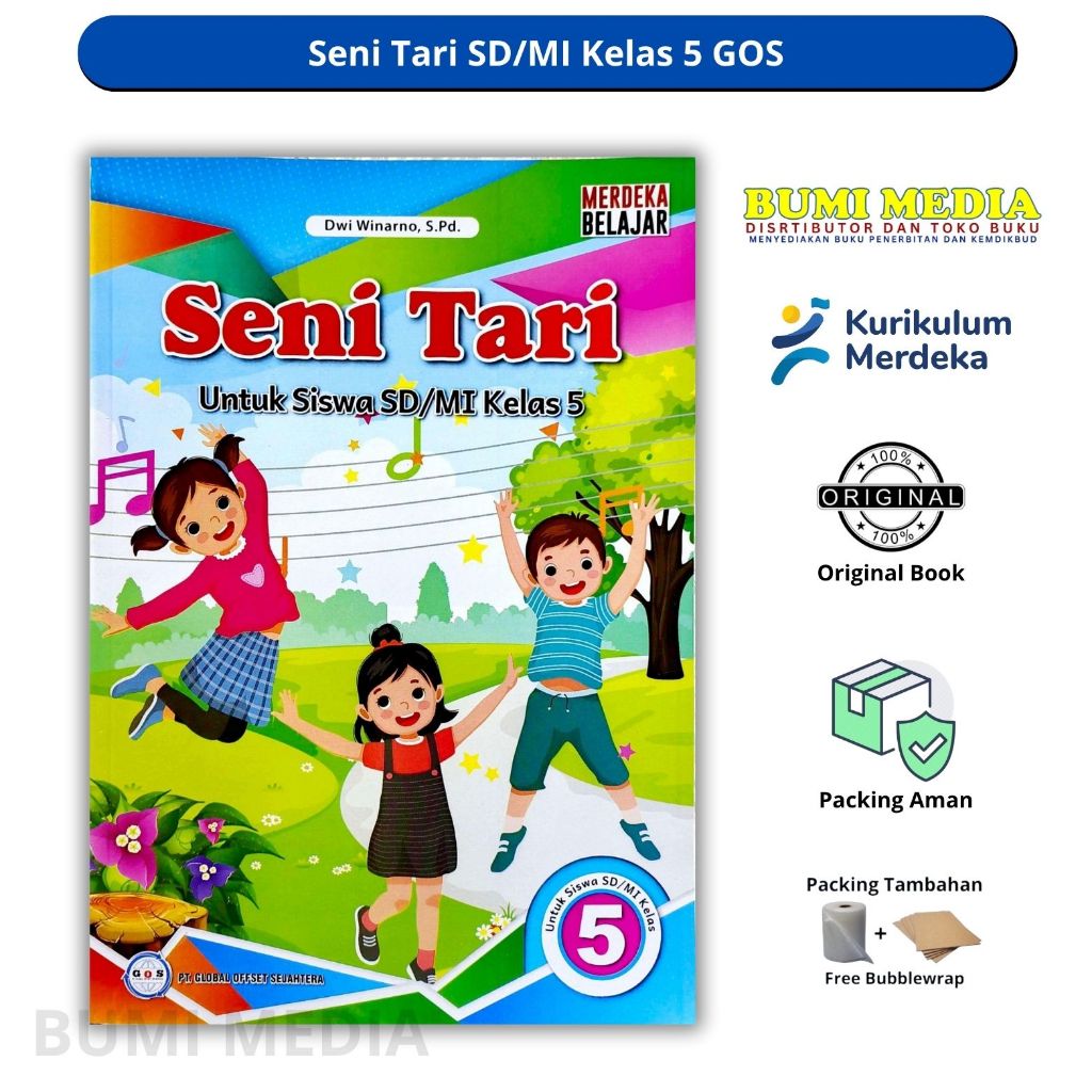 Jual Buku Seni Tari SD/MI Kelas 5 Kurikulum Merdeka GLOBAL OFFSET SEJAJTERA (GOS) | Shopee Indonesia