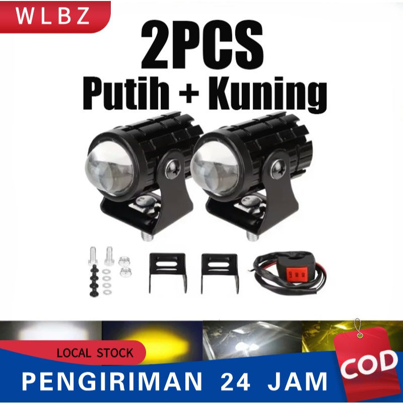 Jual Lampu Tembak Mini d2 Laser High Low 12 Volt LED 2 Warna | Shopee ...
