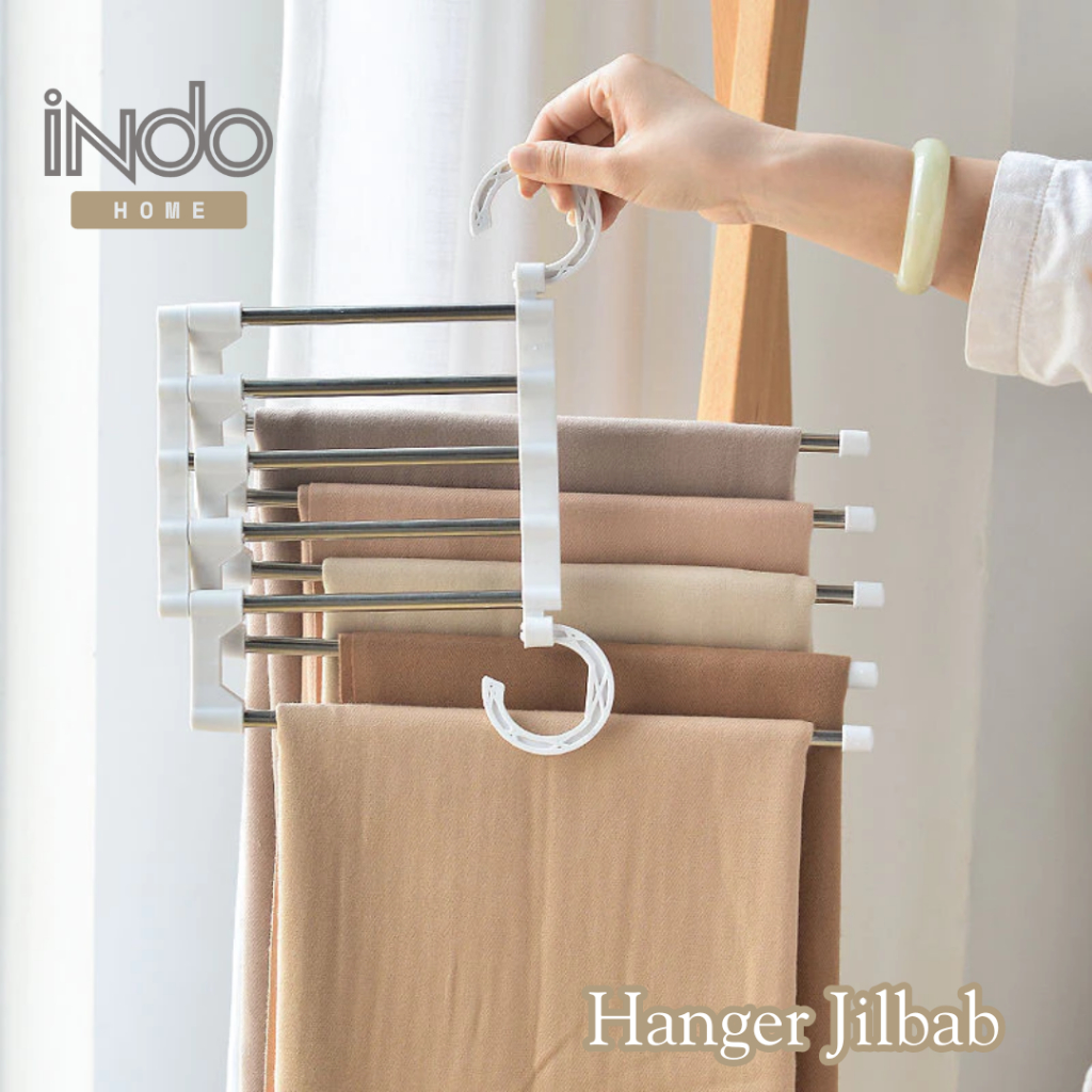 Jual Indo Hanger Gantungan Celana Jilbab Multifungsi Stainless Steel ...