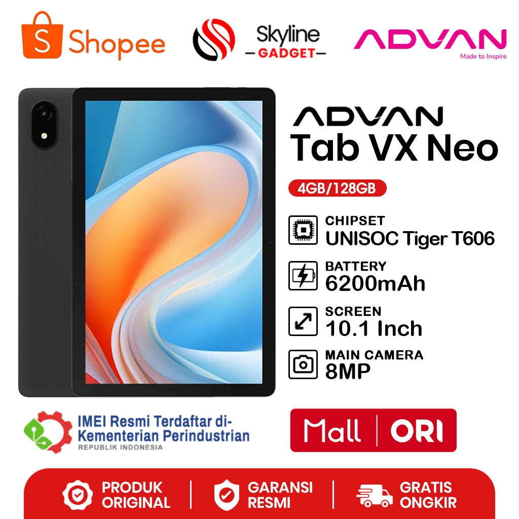Jual Advan Tab VX Neo [4GB+128GB] - Garansi Resmi 1 Tahun | Shopee Indonesia