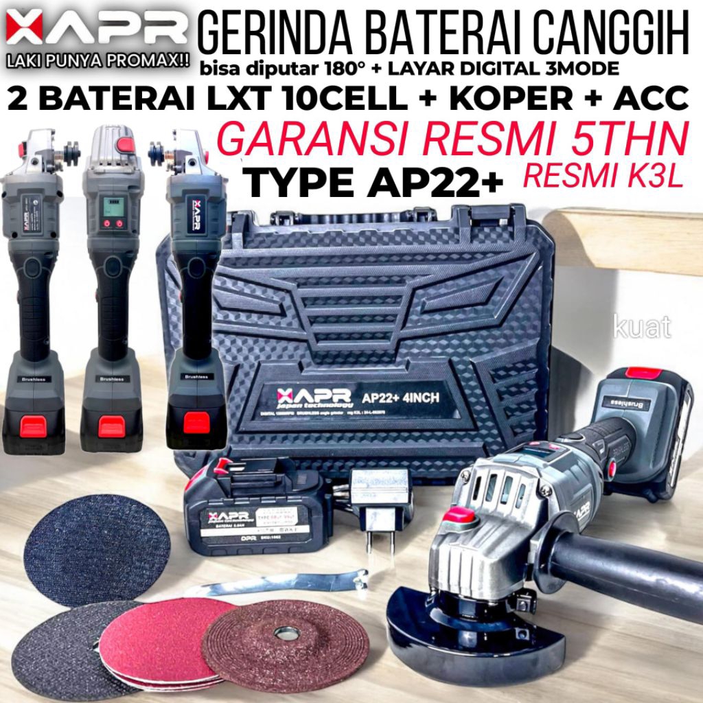 Jual APR Gerinda baterai APR Japan AP22PRO AP22LITE grinder gurinda ...