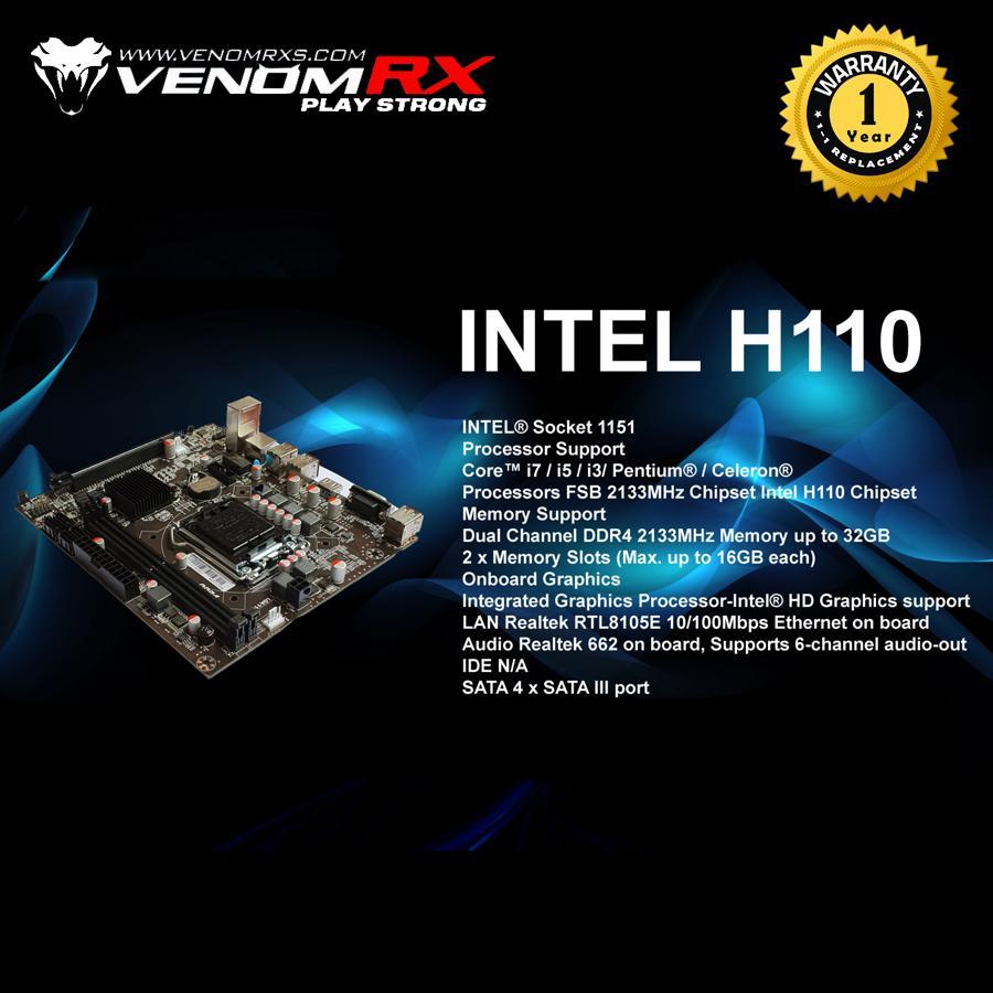 Jual VenomRX Mainboard Intel H110 M-ATX LGA1151 / Motherboard H110 | Shopee Indonesia