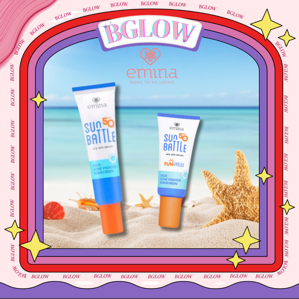 Jual Emina Sun Battle Spf 50 Pa++++ Cica Acne Fighter Sunscreen | 30ml ...
