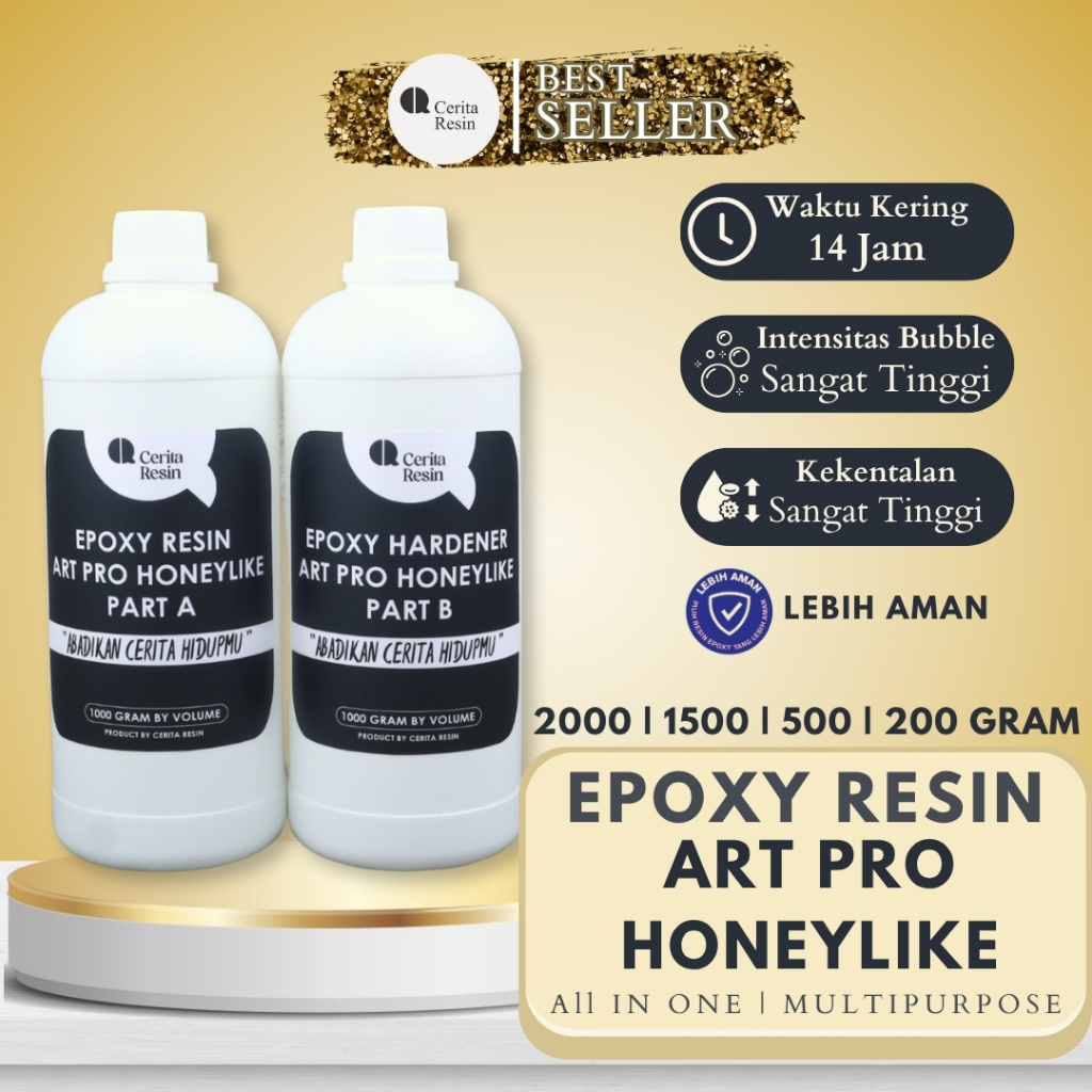 Jual CERITA RESIN - Epoxy Resin Art Pro Honeylike Lebih Aman Cocok ...
