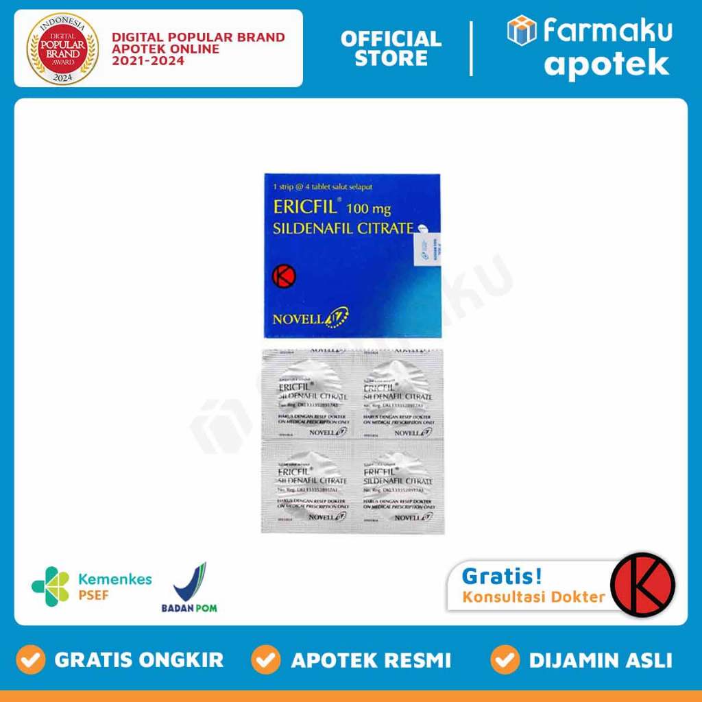 Jual Ericfil 100 mgStrip 4 tablet salut selaput- TJD | Shopee Indonesia