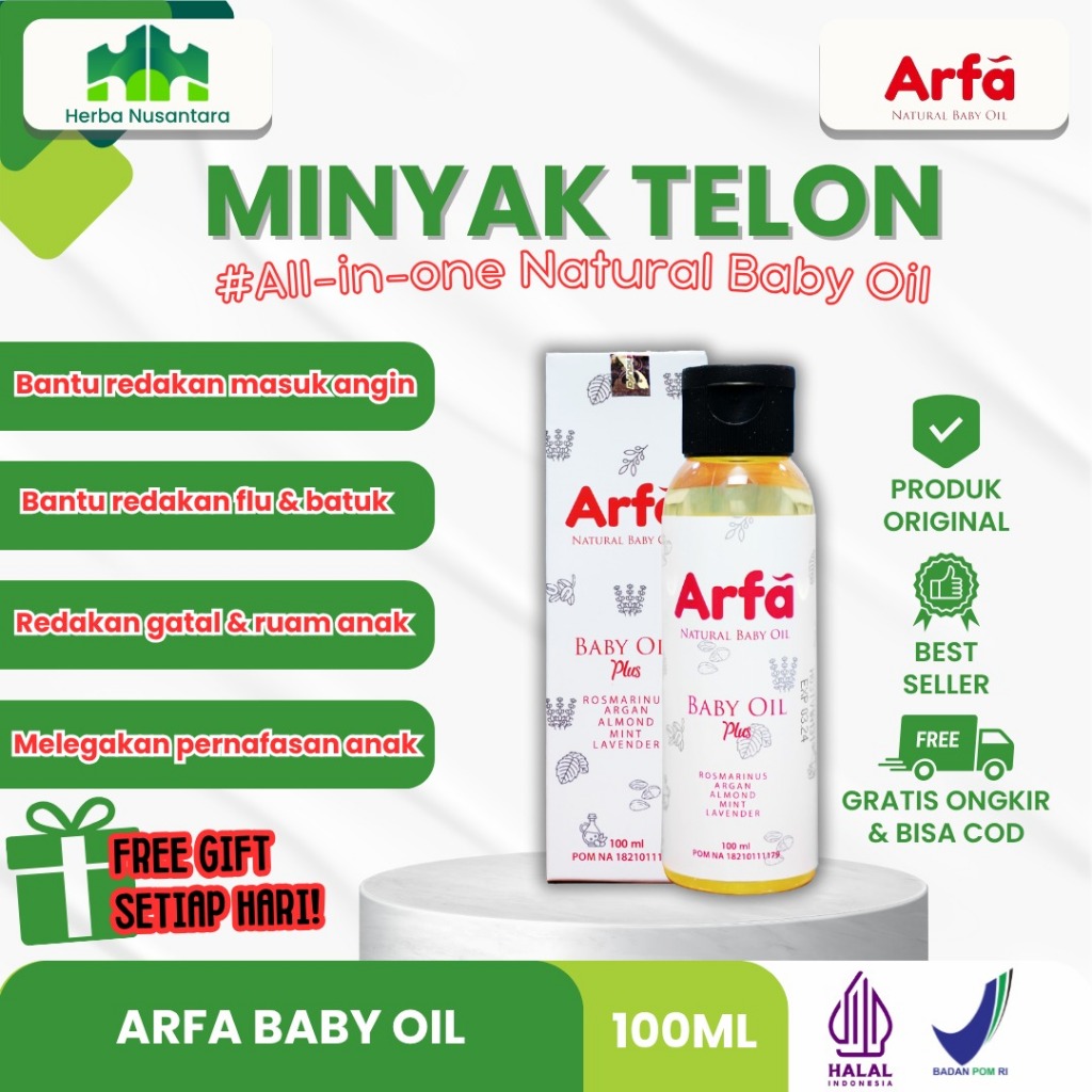 Jual Arfa Baby Oil Minyak Telon All - on - Natural Baby Oil | Shopee ...