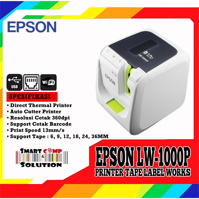 Jual Printer tape Label Epson LabelWorks LW 1000P / LW-1000P / LW1000P ...