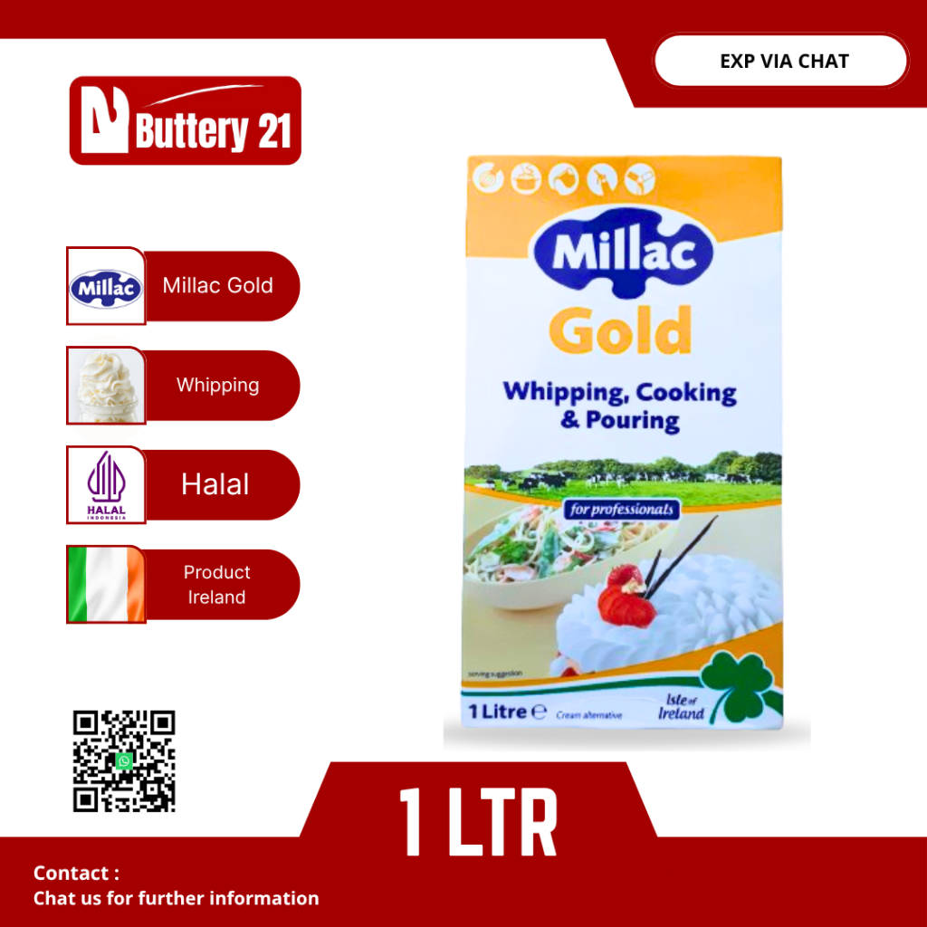 Jual MILLAC GOLD 1 LTR/MILLAC GOLD WHIPPING CREAM 1 L , COOKING/POURING ...