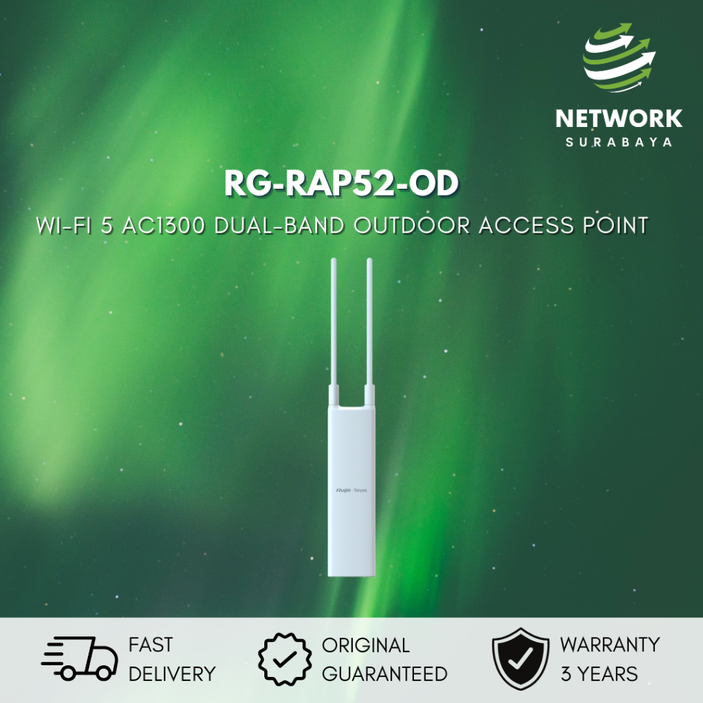 Jual RG-RAP52-OD Ruijie Reyee Wi-Fi 5 AC1300 Dual-Band Outdoor Access Point | Shopee Indonesia