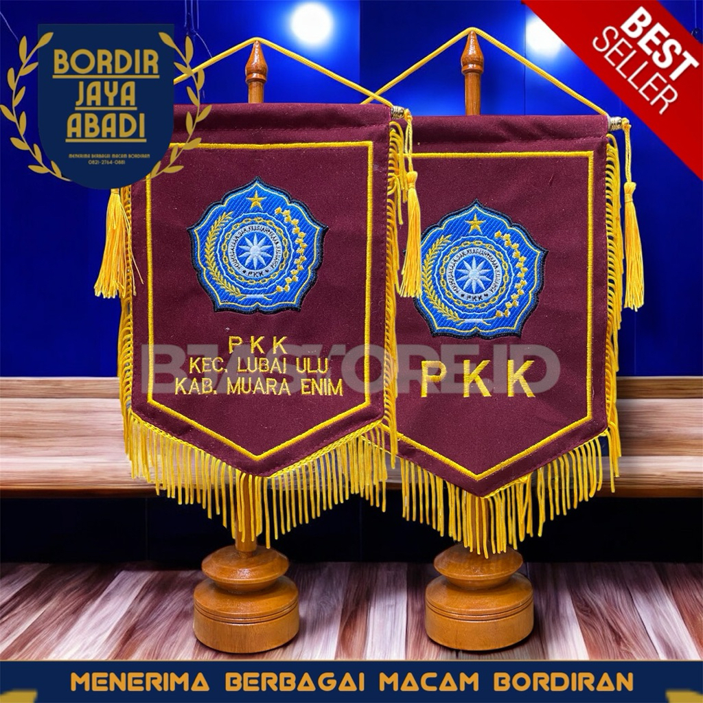 Jual Bendera Vandel Meja PKK Logo Terbaru Satu Set tiang Kayu 26x18 ...