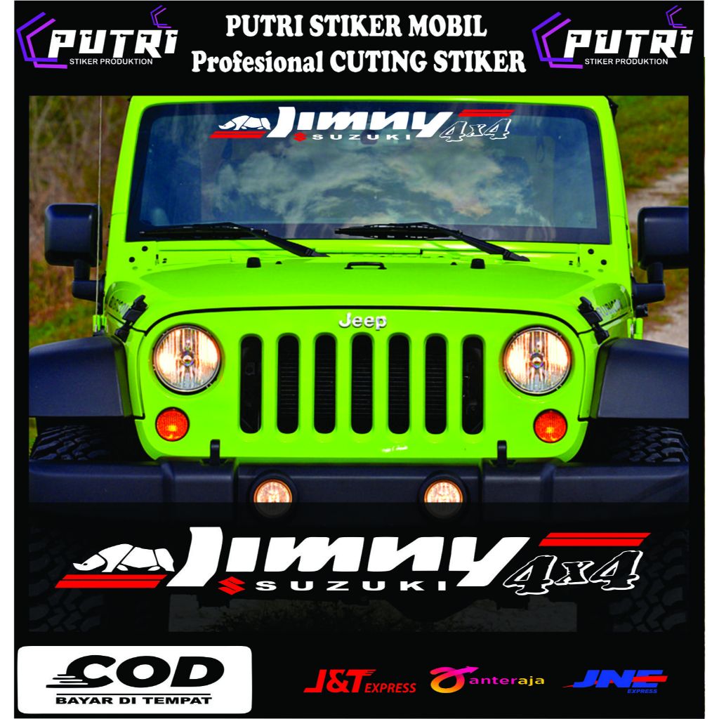 Jual Stiker kaca belakang mobil jimny katana jeep stiker cutting ...