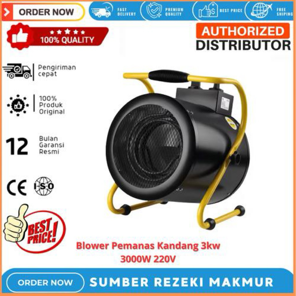 Jual Blower Pemanas Ruangan Heater Blower kandang 5KW Kipas Pemanas ...