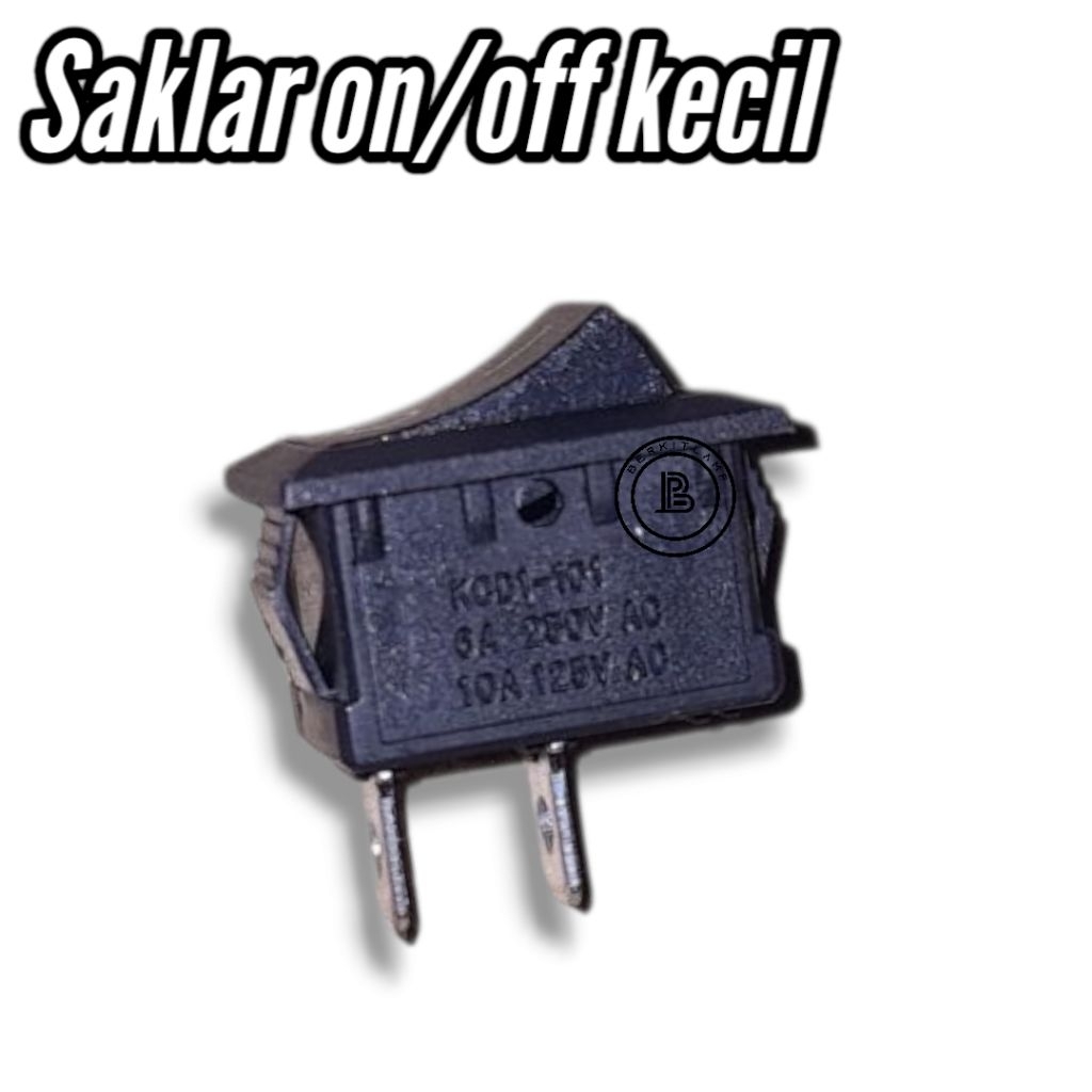 Jual Rocker Hitam Switch Kecil Saklar On/Off Kecil 2 Pin atau dua kaki ...