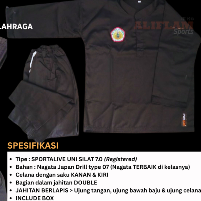 Jual Seragam Silat IPSI Kain Nagata Super No. 1 SPORTALIVE ORIGINAL ...