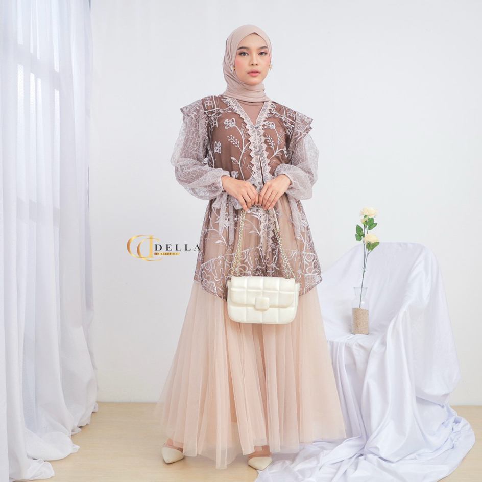 Jual New Arumi Outer Brokat Premium Outer hijab elegant Outer wanita Outer kondangan Outer ...