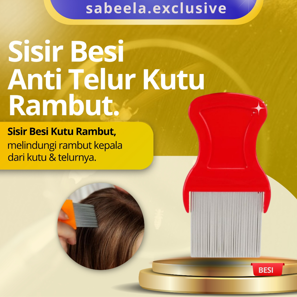 Jual Serit kutu besi Sisir Pembersih Kutu Rambut dan Telurnya Basmi ...