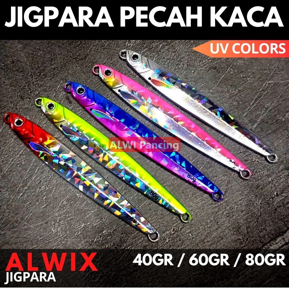 Jual ALWIX Metal Jig JP LONG JIGPARA PECAH KACA 40gr 60gr 80gr Umpan Jig Speed Jigging | Shopee ...