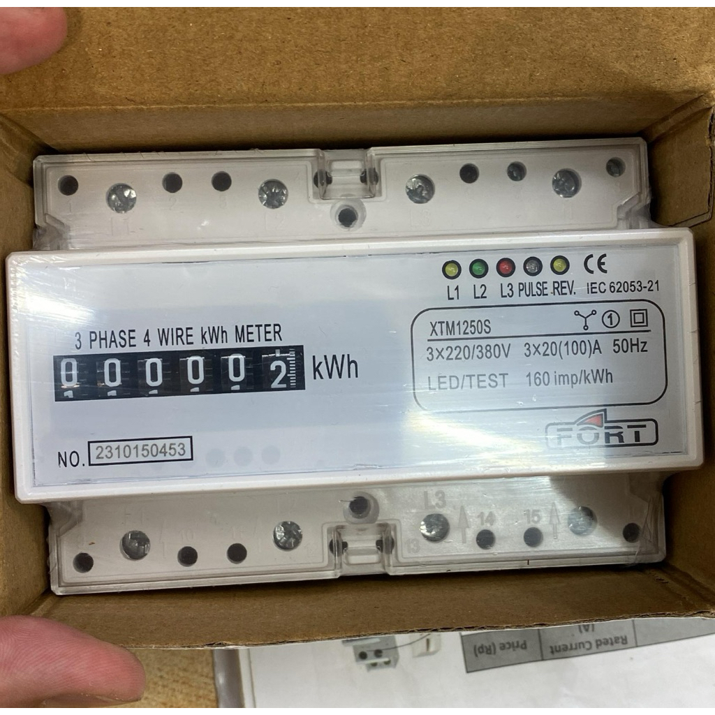Jual KWH Meter 3 Phase 3P Analog Direct XTM1250S FORT | Shopee Indonesia