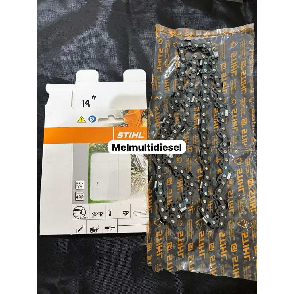 Jual RANTAI POTONG 14 INCH STIHL UNTUK CHAINSAW/ SENSO MS170 BAR 14 INCH POTONG KAYU ORIGINAL ...