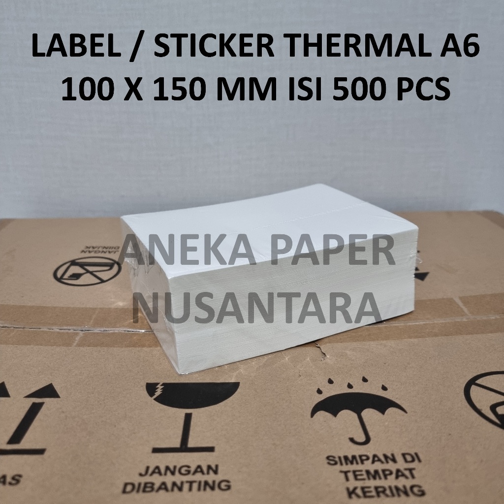 Jual Label / Sticker Kertas Thermal 100 x 150 mm A6 isi 500 pcs | Shopee Indonesia