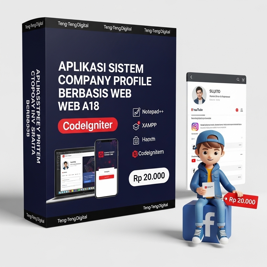 Jual APLIKASI SISTEM COMPANY PROFILE BERBASIS WEB A18 | Shopee Indonesia