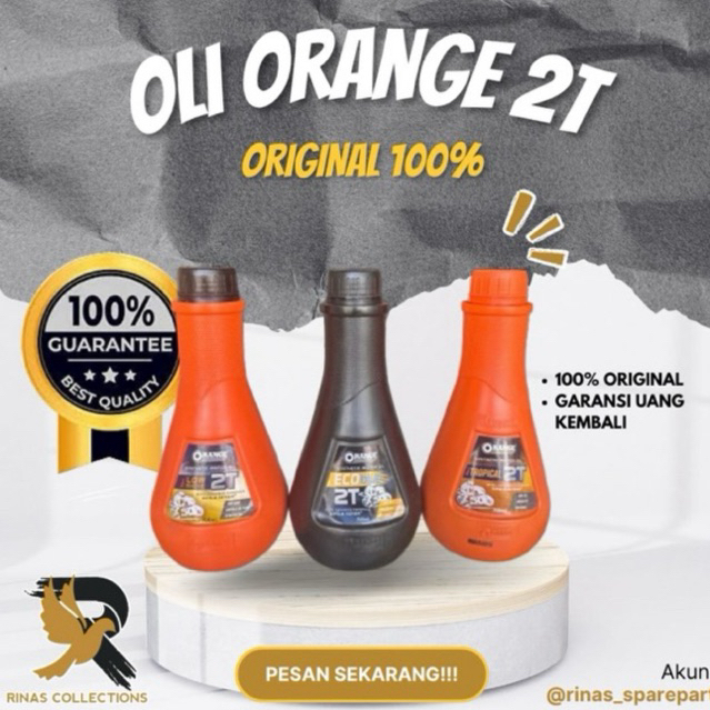 Jual OLI OIL SAMPING 2 TAK QRANGE ORANGE 2T 700ML ORIGINAL 100% ...