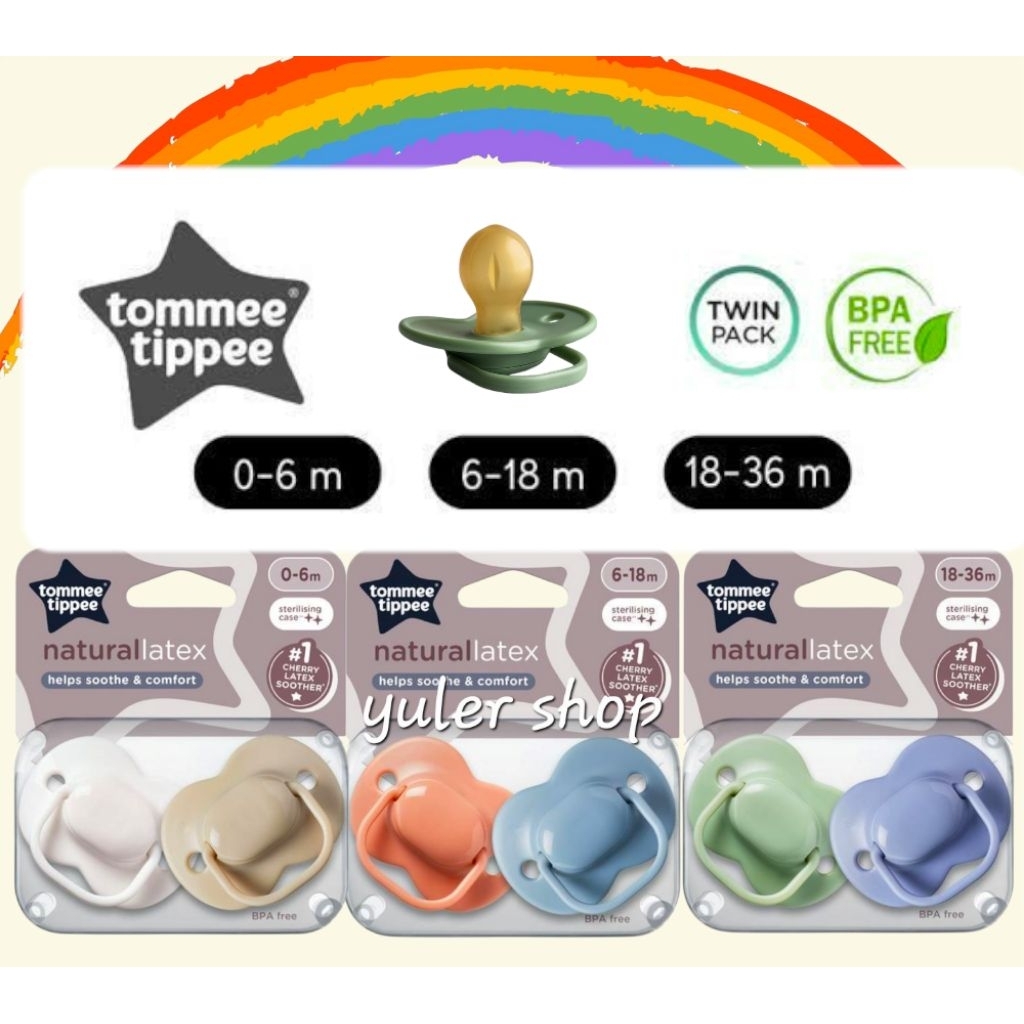 Jual Tommee Tippee Cherry Latex Decorated Soothers Nipple Empeng ...