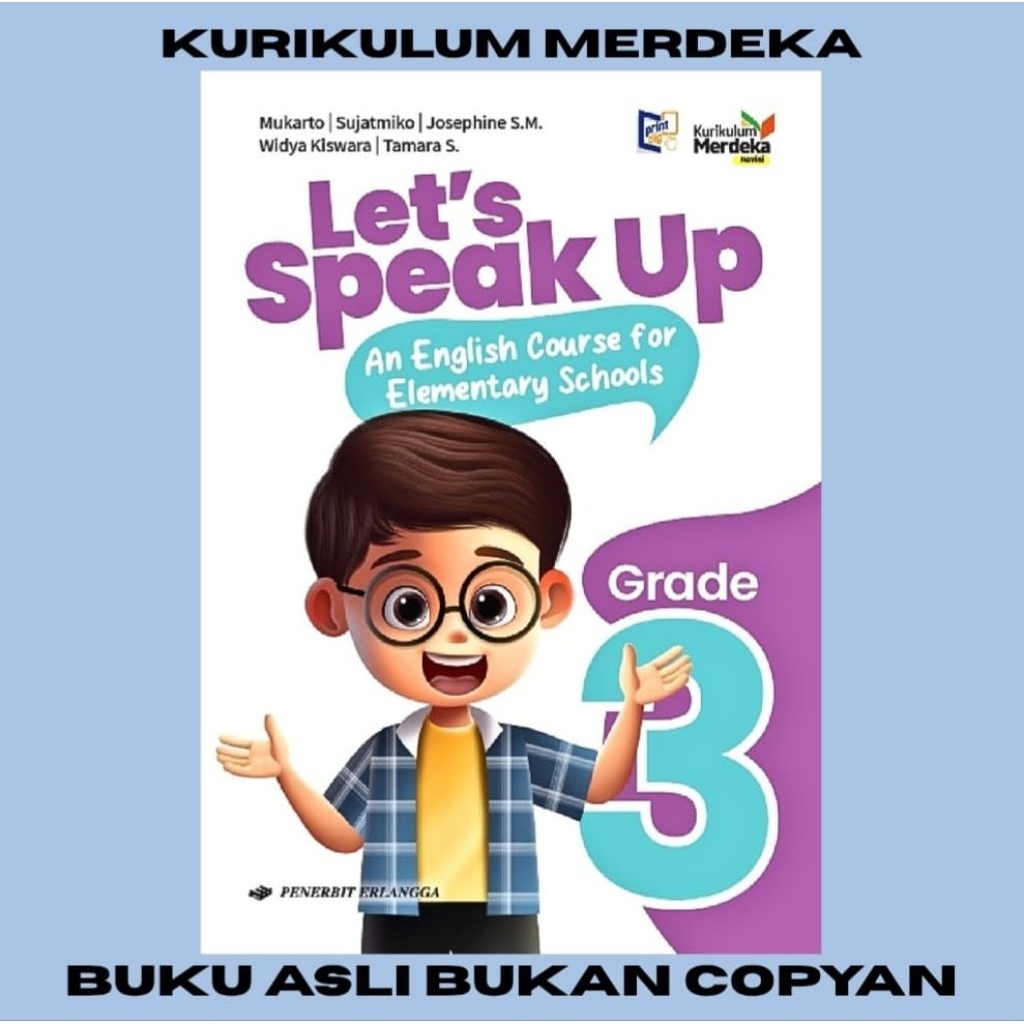 Jual BUKU LETS SPEAK UP SD KELAS 3 ERLANGGA KURIKULUM MERDEKA KM - BAHASA INGGRIS | Shopee Indonesia