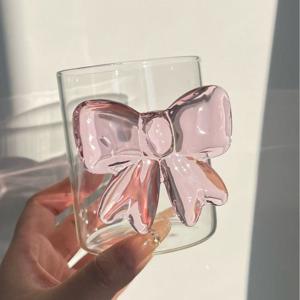 Jual GL 29 SATUAN Gelas Kaca Tangkai Mug Tangkai Pita / Pink Ribbon ...