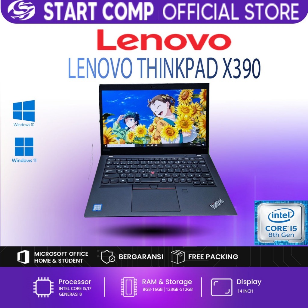 Jual Laptop Lenovo Thinkpad X390 Intel Core i5 Gen 8th Ram 8GB SSD ...