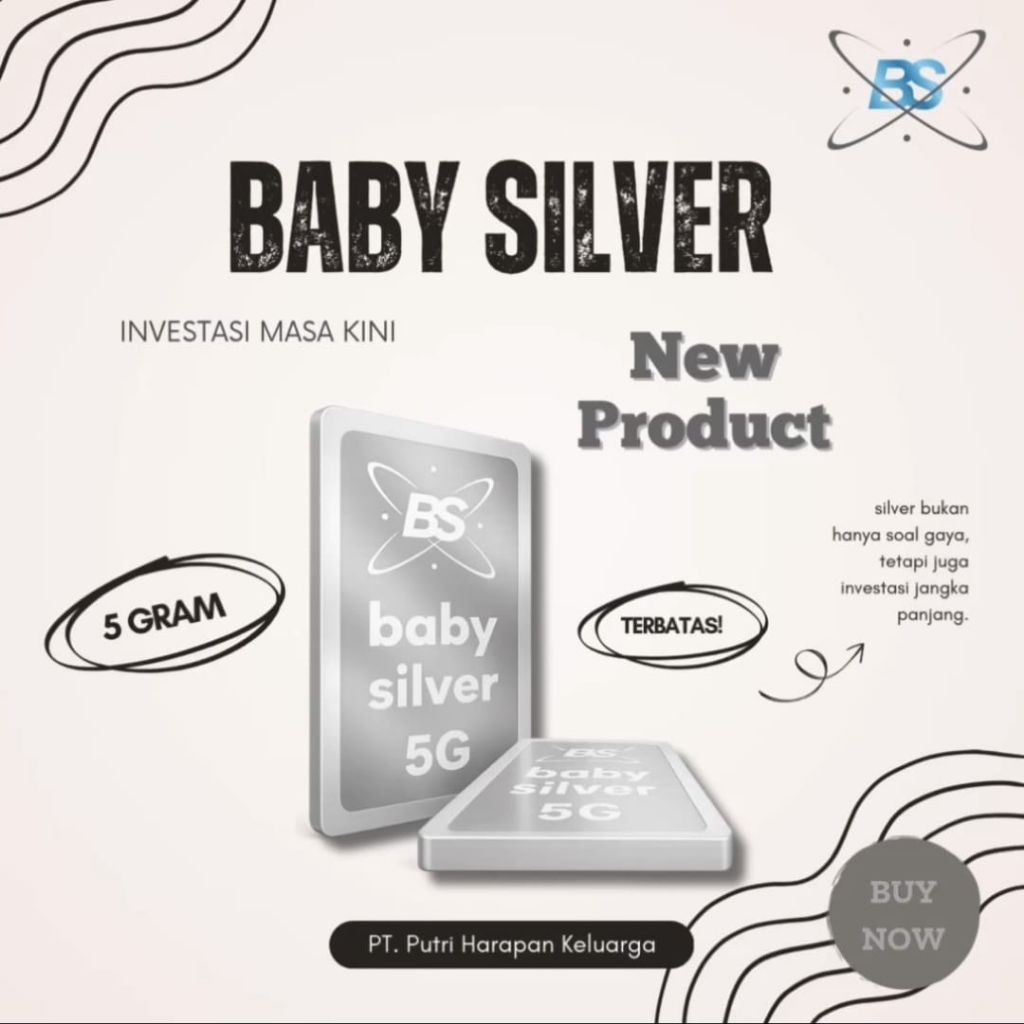Jual Baby Silver 5 gram Fine Silver Bar Perak Batangan Asli Murni Logam ...
