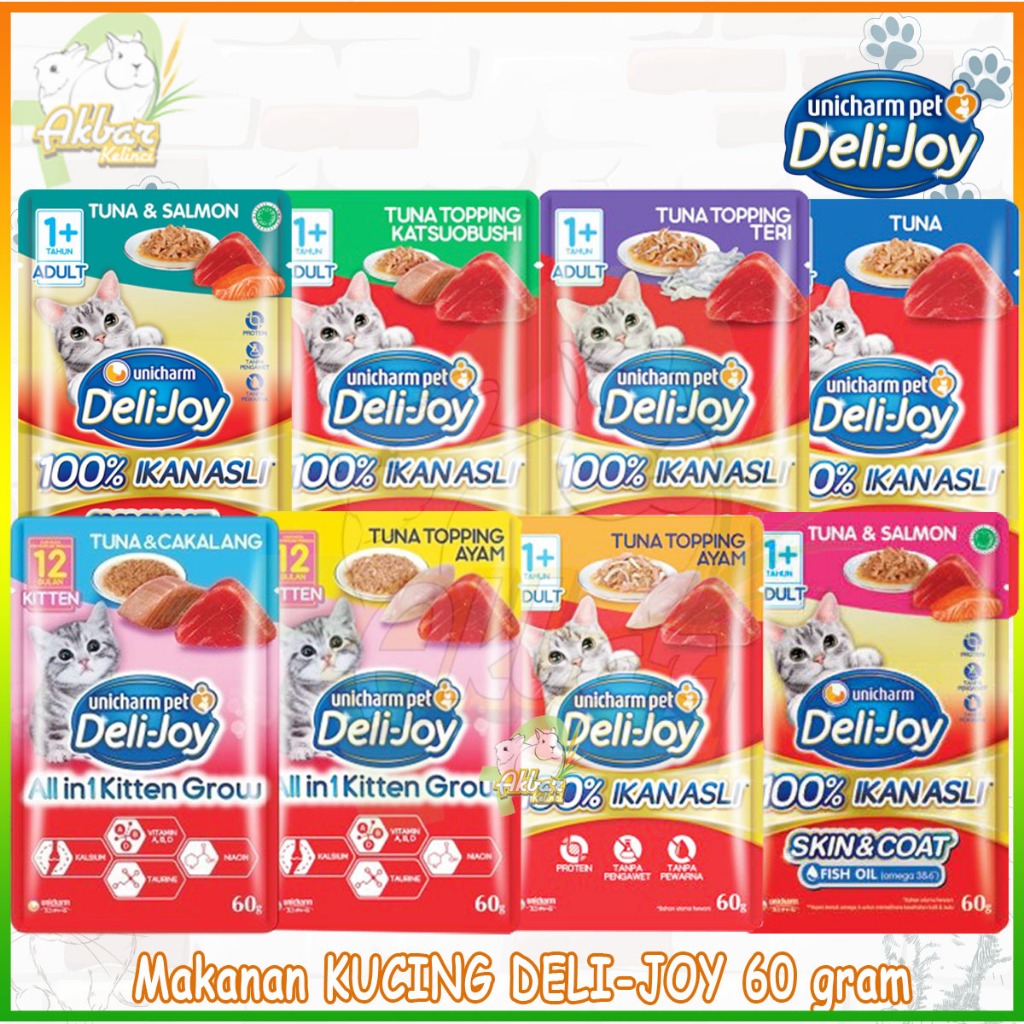 Jual Deli-Joy Adult Pouch 60gr Makanan Basah Kucing Dewasa & kitten ...