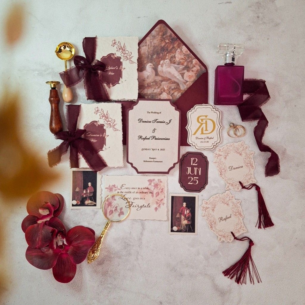 Jual Keepsake Wedding Vows Calligraphy Undangan Pernikahan Handmade ...