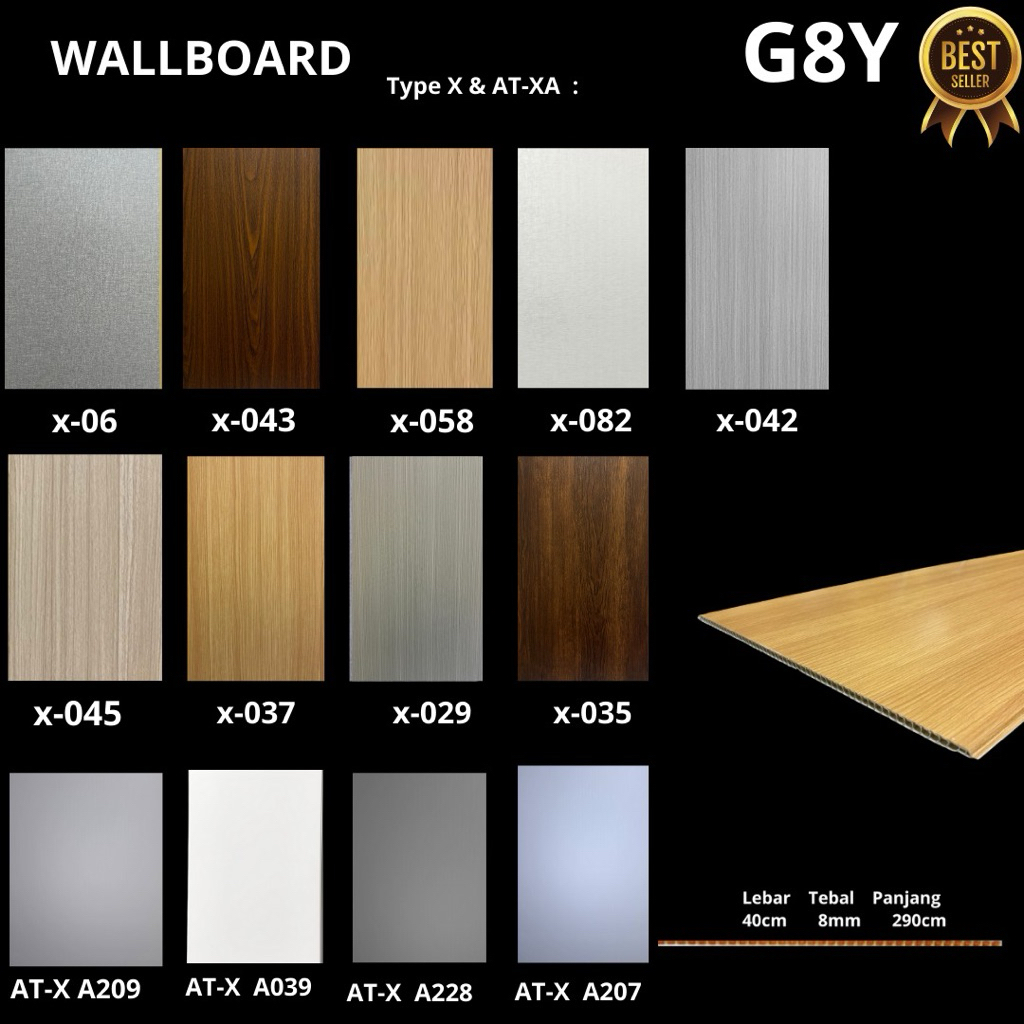 Jual Wallboard Wood Panel 40cm x 290cm - Wallboard PVC - Wallboard WPC ...