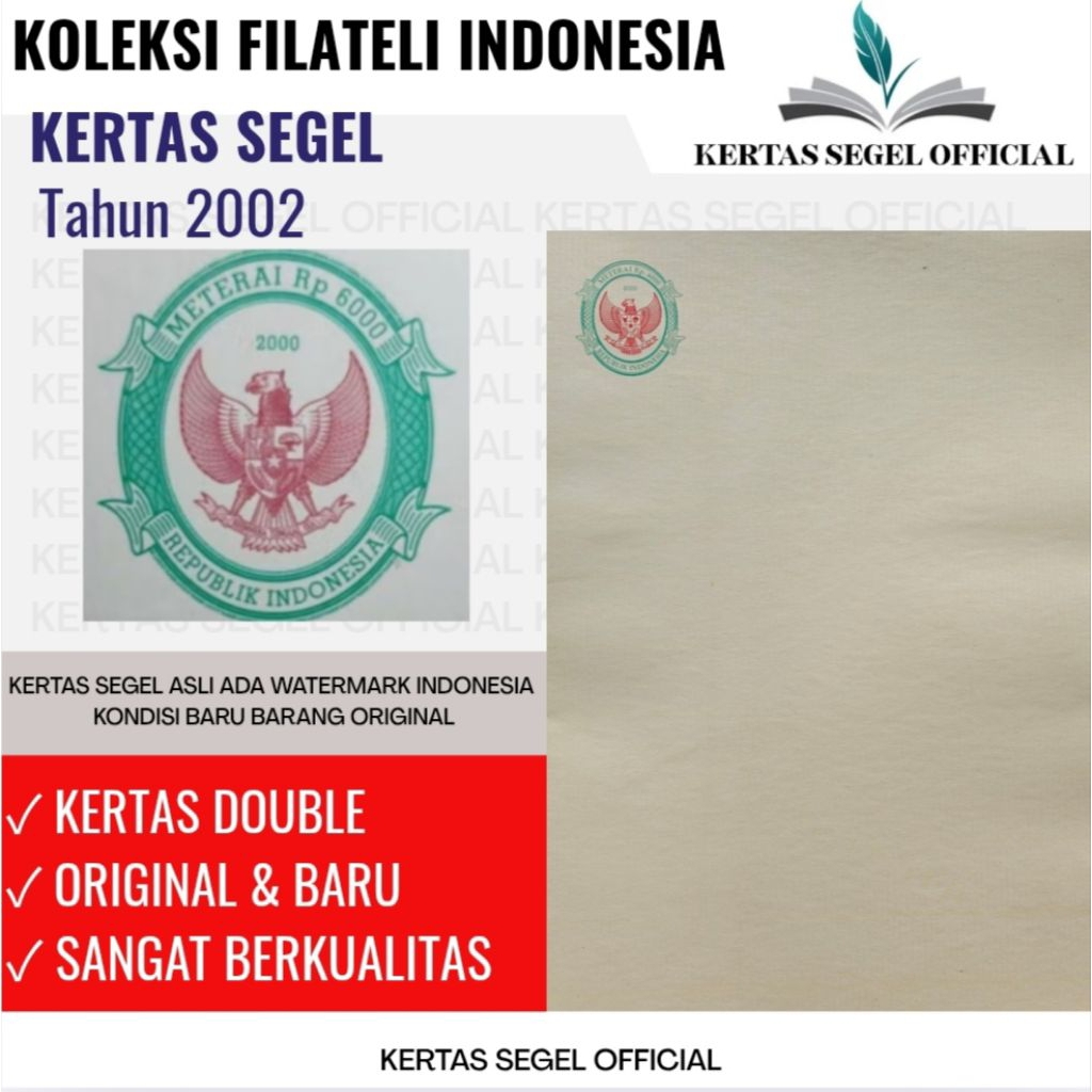 Jual KERTAS SEGEL TAHUN 2000 ORIGINAL (Buy 2 Free 1) | Shopee Indonesia