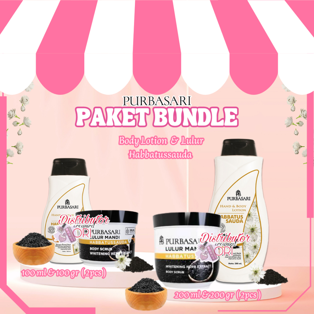 Jual PAKET BUNDLE PURBASARI BODY LOTION & BODY LULUR HABBATUSSAUDA ISI ...