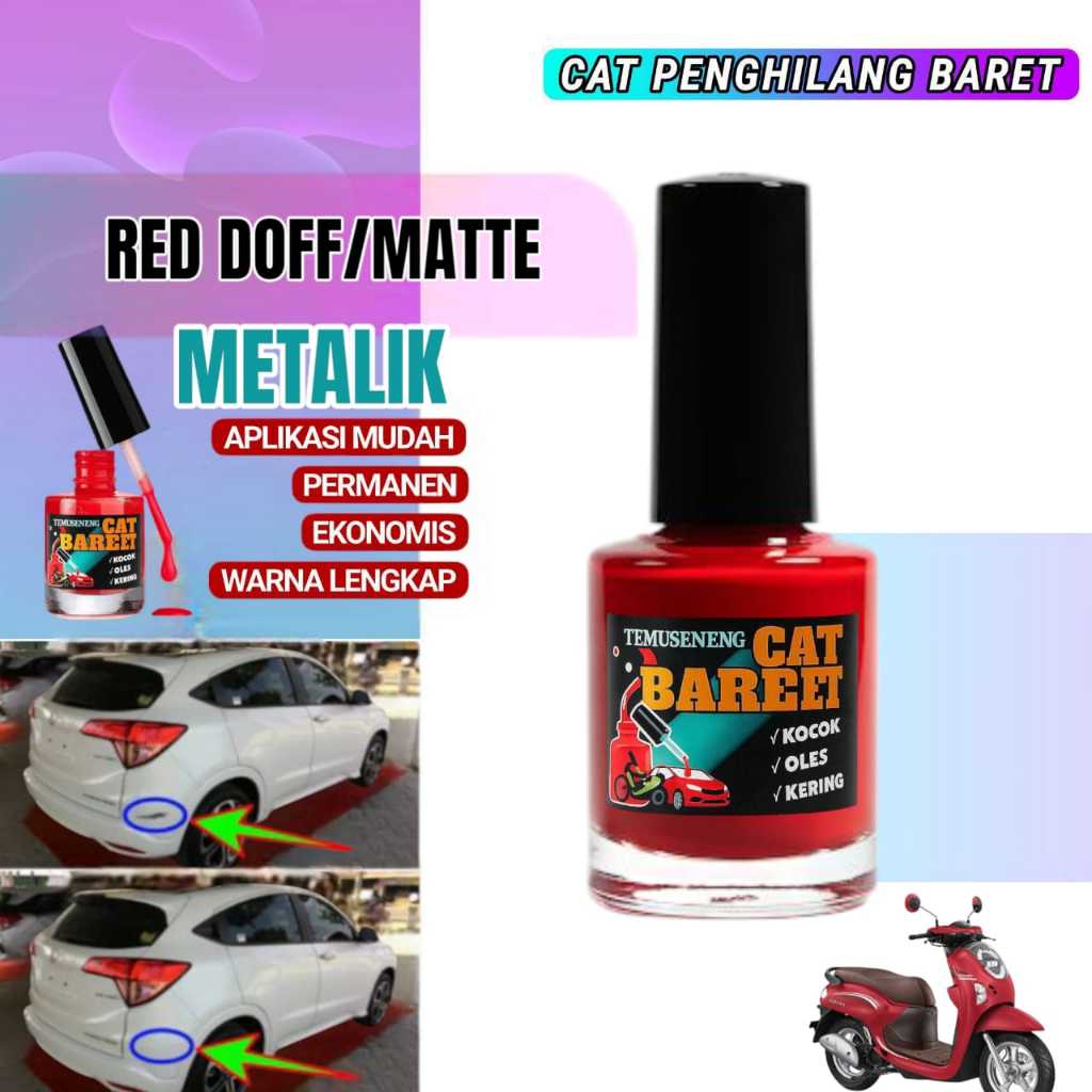Jual Cat Merah Doff Matte Red Dof Oles Pengilang Baret Lecet Mobil ...