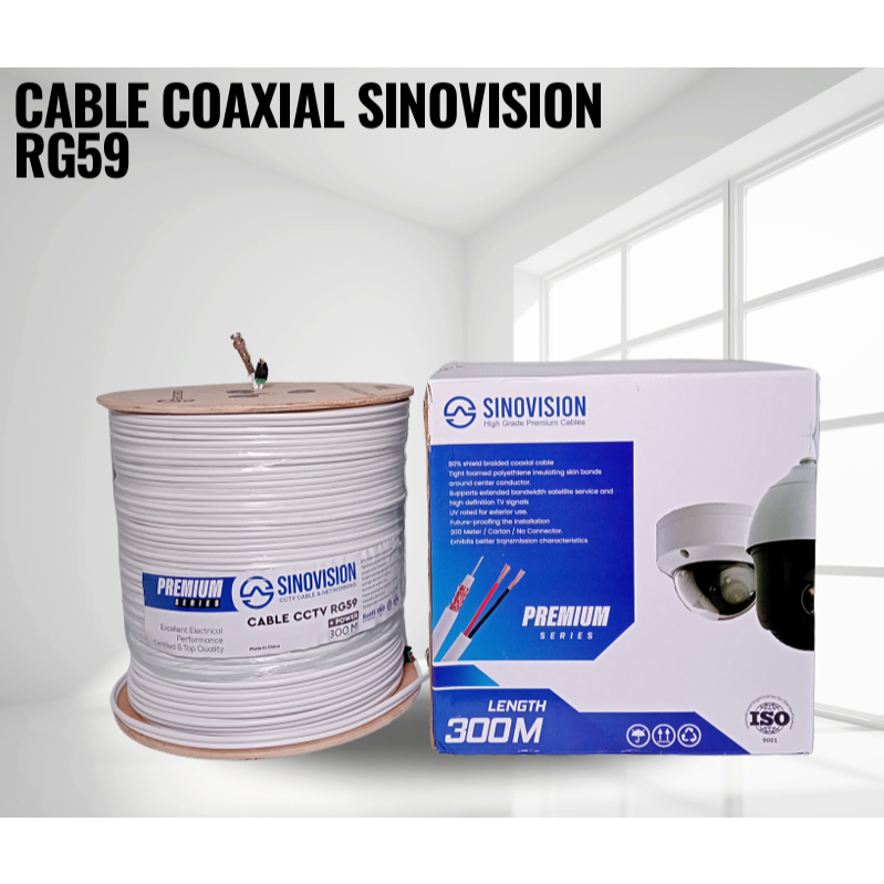Jual Kabel Rg59 Plus Power Interluc atau Sinovision Coaxial 300 Meter ...