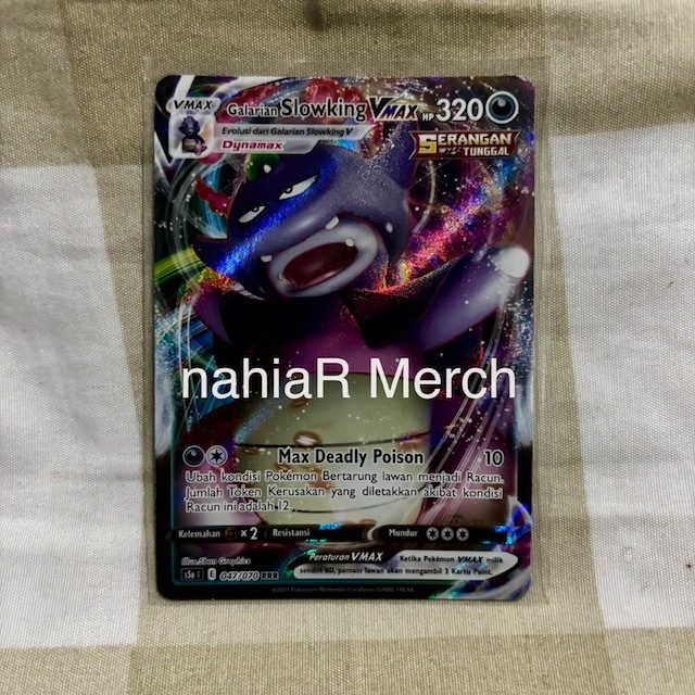 Jual Pokemon TCG Indonesia Galarian Slowking VMAX s5a 047/070 RRR Dua Pilar Petarung | Shopee ...
