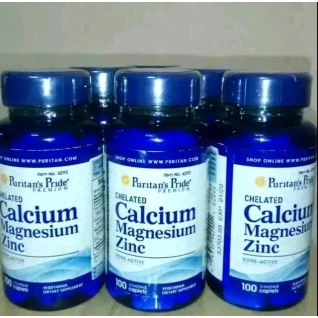 Jual Puritan's Pride Chelated Calcium Magnesium Zinc Suplemen Tulang ...