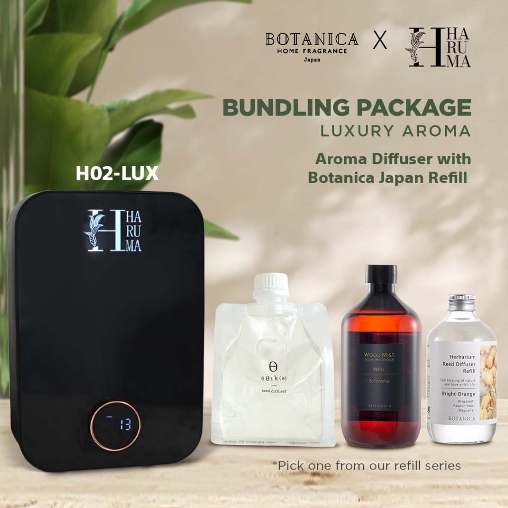 Jual [Haruma X Botanica Japan] Bundling Package Aroma Diffuser H02-LUX ...