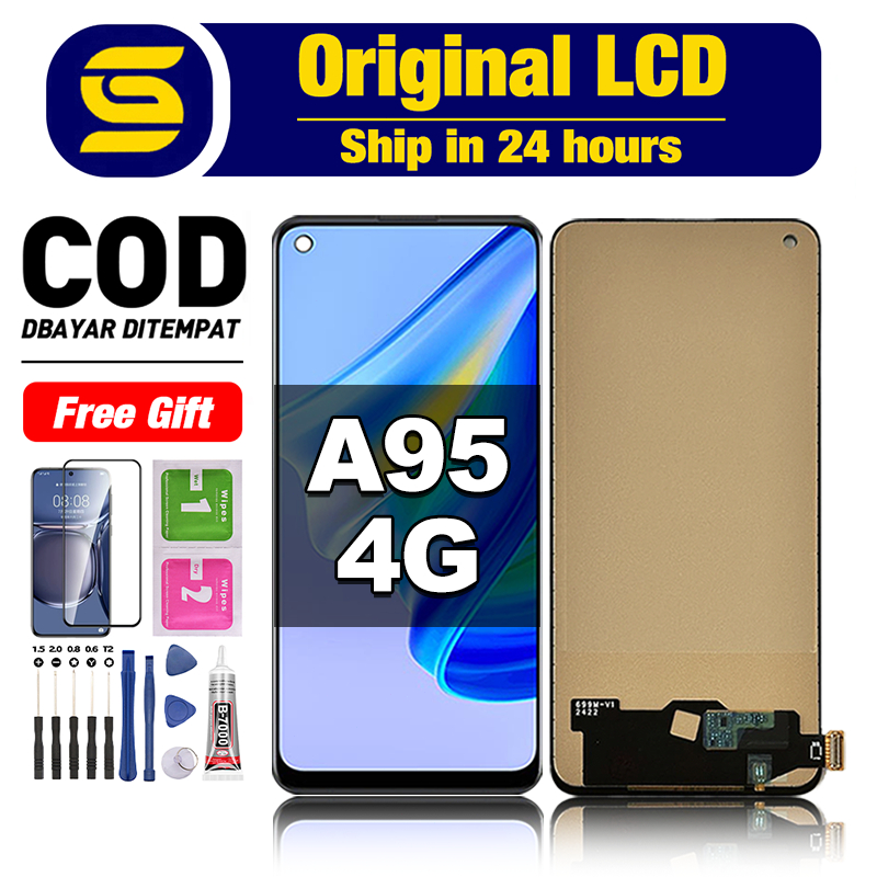 Jual LCD FOR OPPO A95 4G Original Touchscreen Fullset Compatible For Glass Digitizer ori asli ...
