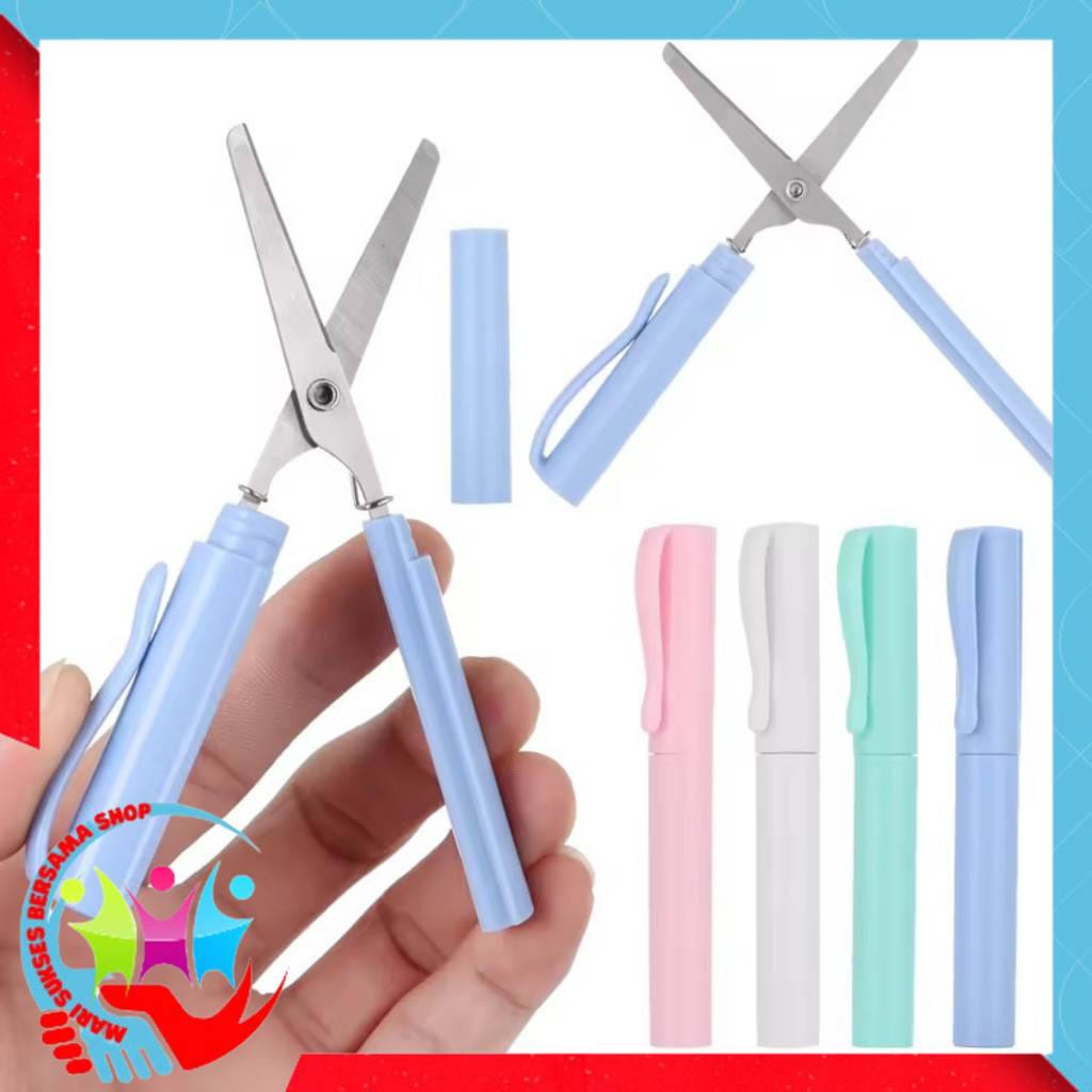 Jual MSBS Gunting Lipat Mini Bentuk Pena Gunting Kertas Paper Cutter ...
