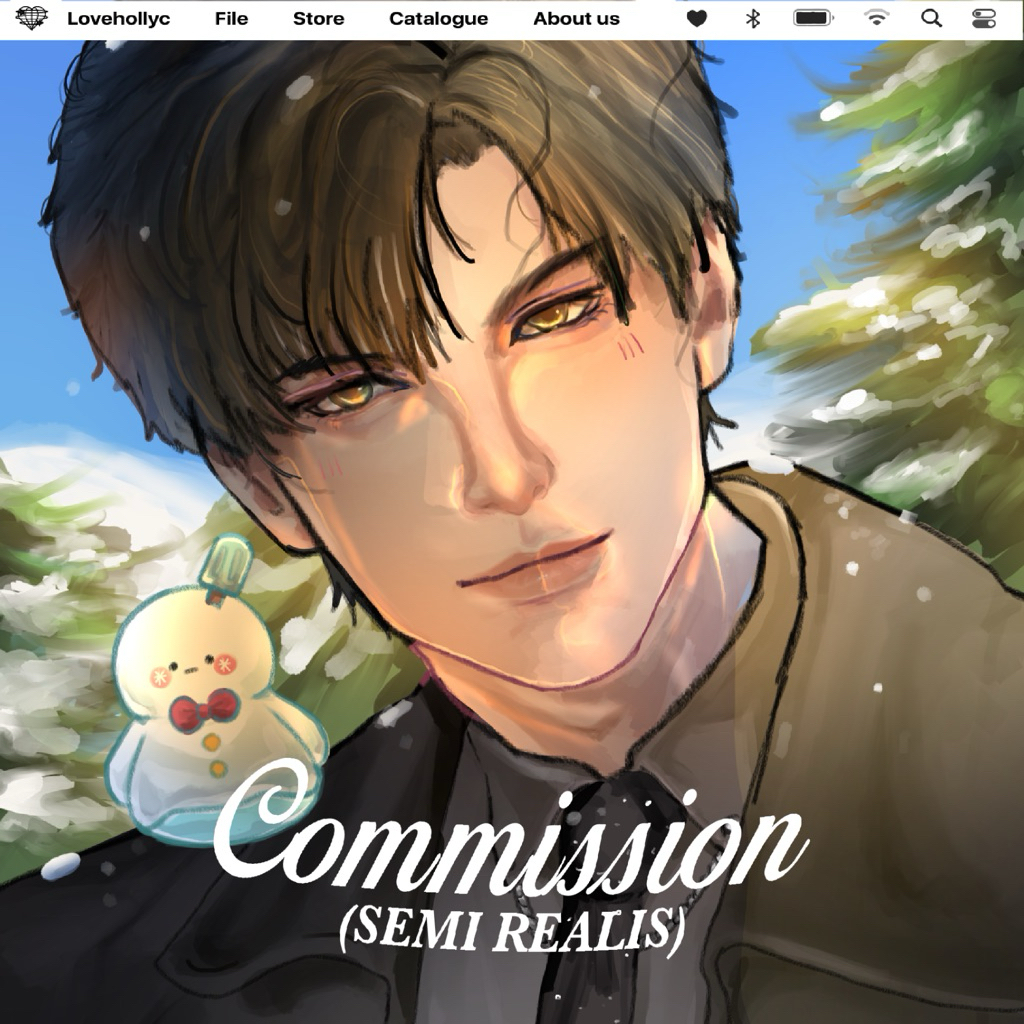 Jual ⋆˚꩜｡#LAGIPENUH commission art semi realism (soft file) (illustrasi gambar) | Shopee Indonesia