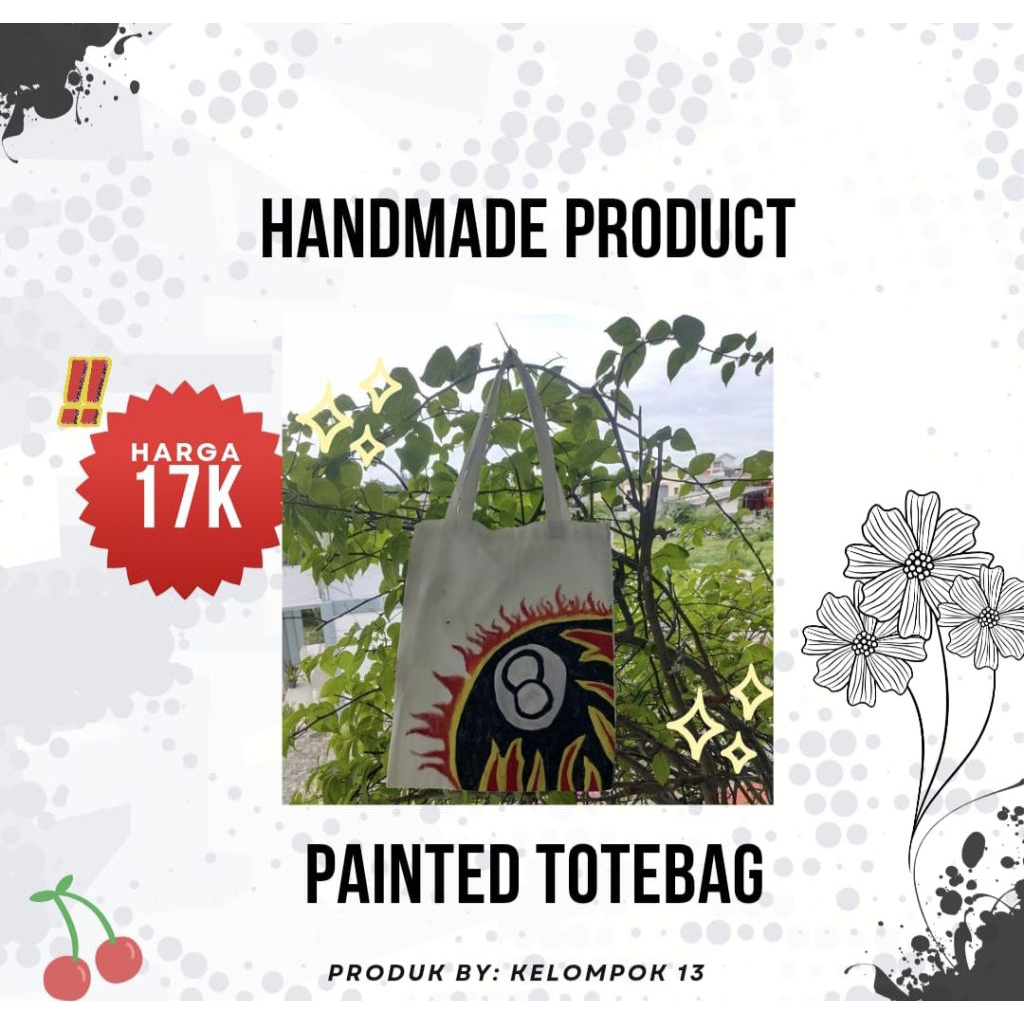 Jual TOTEBAG LUKIS / TOTE LUKIS BLACU / TAS KANVAS CUSTOM GAMBAR / TOTE ...