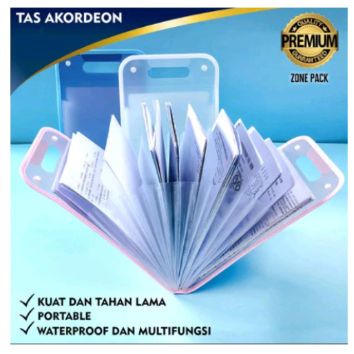 Jual EZZYMART Tas File Akordeon | Tas File Handle | Map File Clear ...