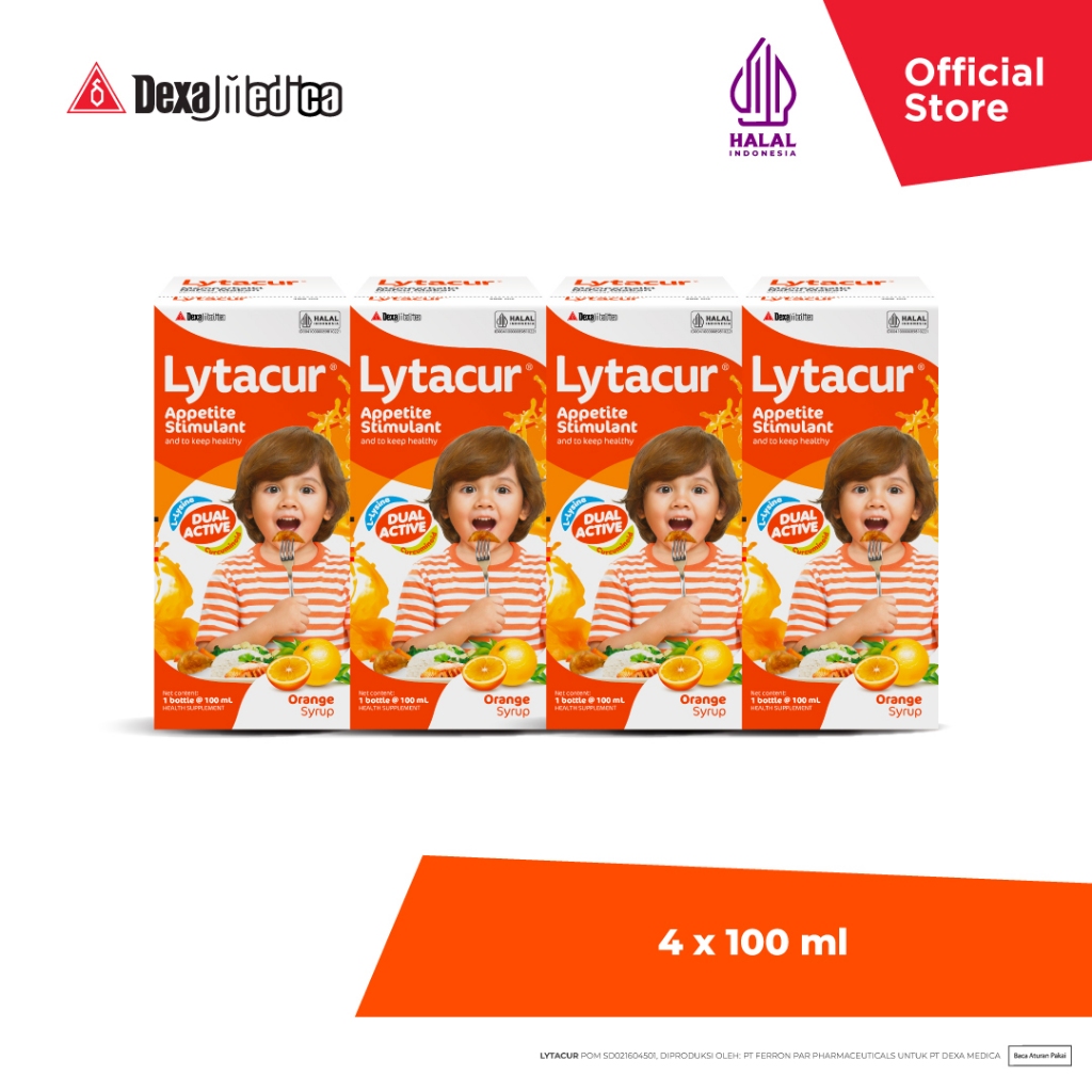 Jual Lytacur Sirup Suplemen Anak Rasa Jeruk 100 ml (x4) | Shopee Indonesia