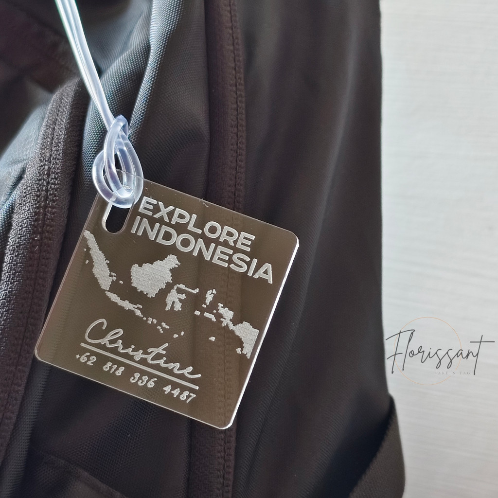 Jual Mini Luggage Tag | Mini Travel Tag | Name tag custom akrilik ...