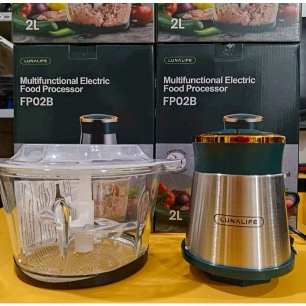 Jual Blender food Chopper kaca Lunalife FP02B Chopper KACA TEBAL ...