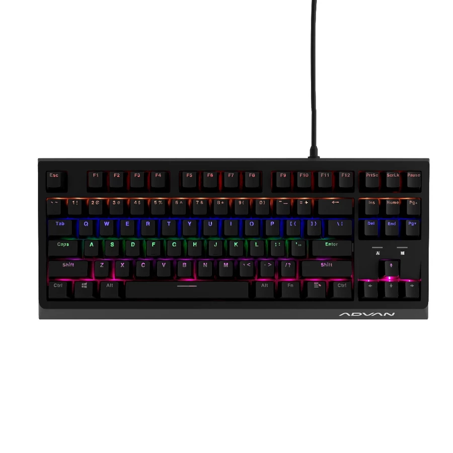 Jual Mechanical Keyboard Advan Mk02 Gaming Keyboard 104 Keys Tkl Rgb ...